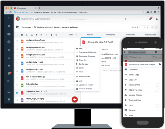 BlackBerry Workspaces - Secure document collaboration on any device